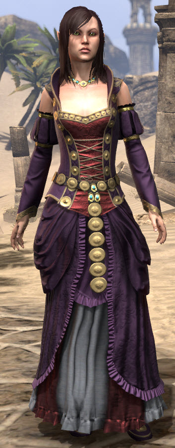 ESO Fashion | High-Collared Coin Ball Gown (Elder Scrolls Online)