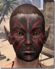 ESO Fashion | Radiant Red Strokes on Black (Elder Scrolls Online)