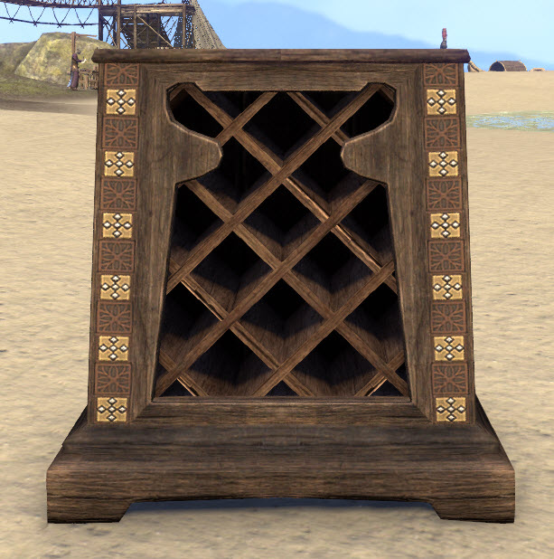 ESO Fashion | Redguard Wine Rack, Inlaid (Elder Scrolls Online)