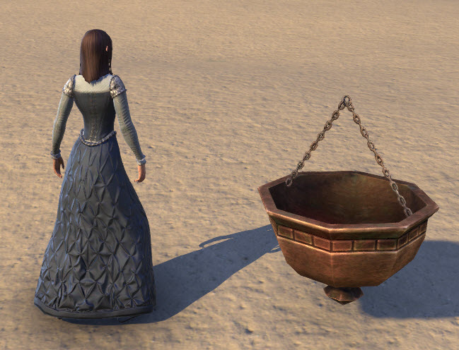 ESO Fashion | Redguard Pot, Hanging Brushed (Elder Scrolls Online)