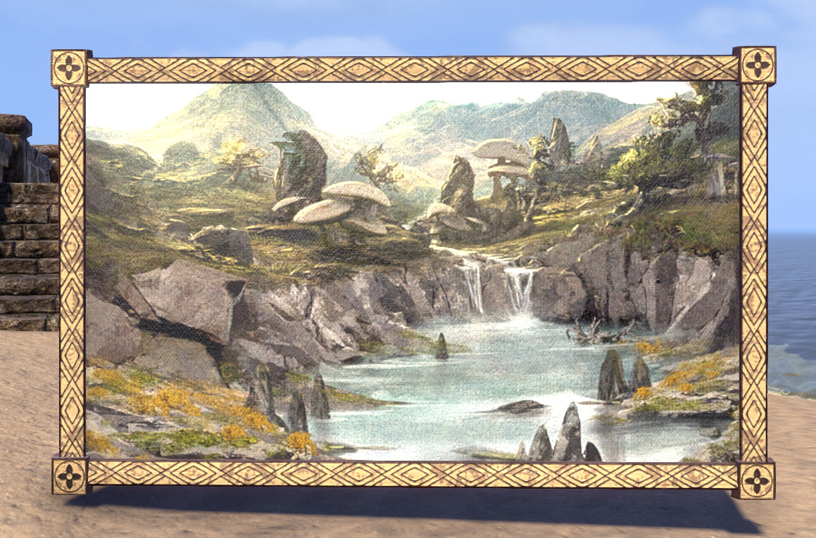 ESO Fashion | Velothi Painting, Oversized Waterfall (Elder Scrolls Online)