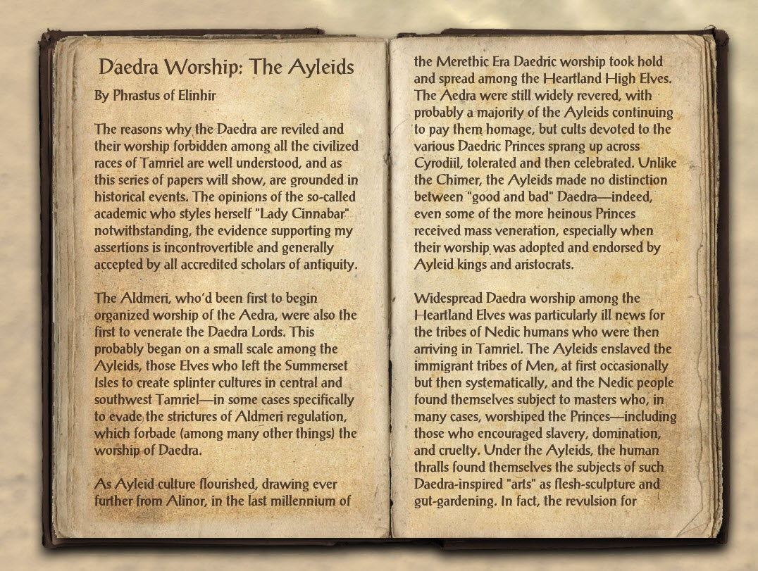 ESO Fashion | Daedra Worship, The Ayleids (Elder Scrolls Online)