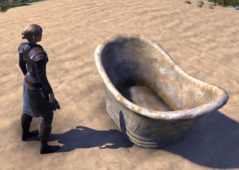 ESO Fashion | Hlaalu Bath Tub, Empty Basin (Elder Scrolls Online)