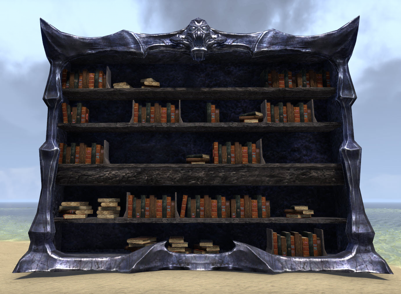 ESO Fashion | Coldharbour Bookshelf, Filled Wide (Elder Scrolls Online)