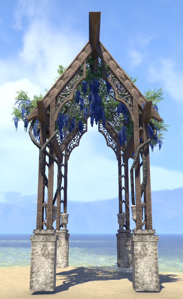 ESO Fashion | Alinor Pergola, Blue Wisteria Peaked (Elder Scrolls Online)