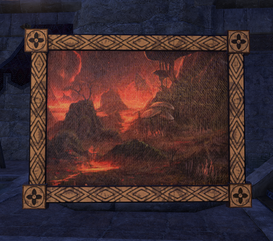 ESO Fashion | Velothi Painting, Modest Volcano (Elder Scrolls Online)