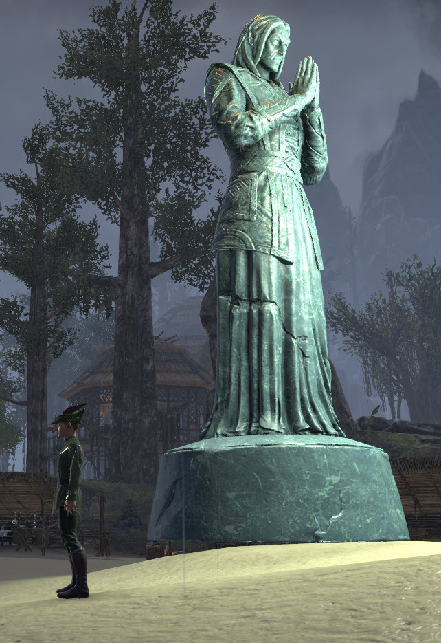 ESO Fashion | Dark Elf Statue, St. Delyn (Elder Scrolls Online)