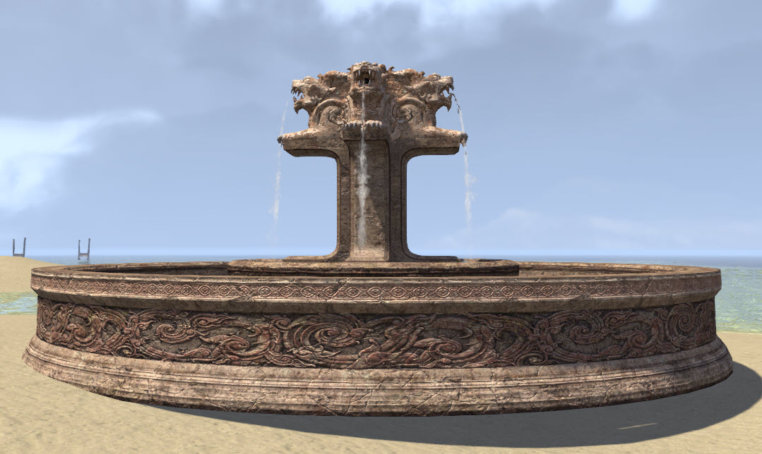 ESO Fashion | Elsweyr Fountain, Four Lions (Elder Scrolls Online)