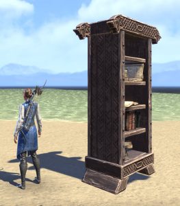 ESO Fashion | Solitude Bookcase, Narrow Noble Filled (Elder Scrolls Online)