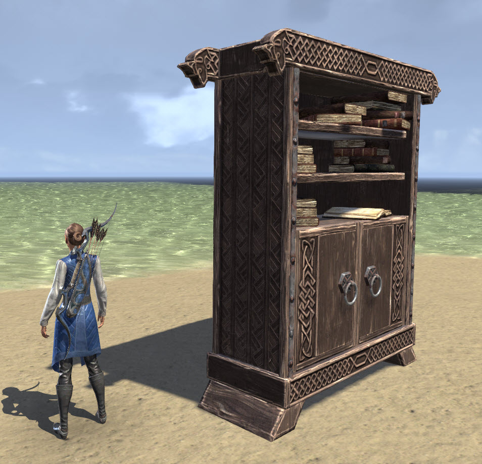 ESO Fashion | Solitude Bookcase, Noble Cabinet Filled (Elder Scrolls ...