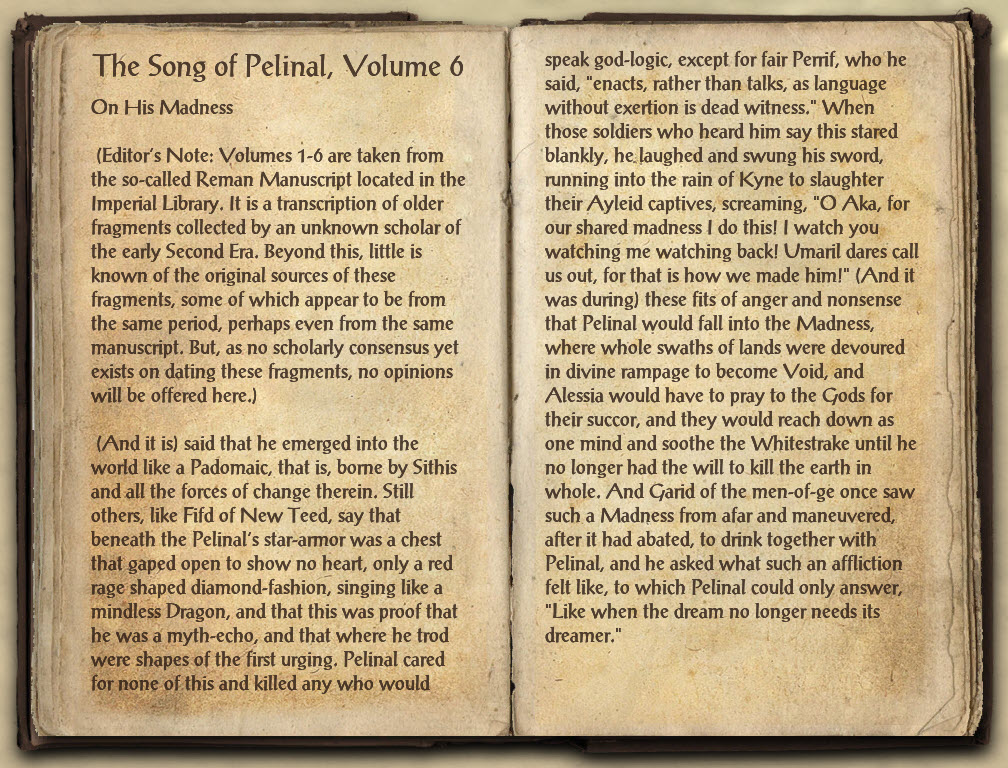 ESO Fashion | The Song of Pelinal, Volume 6 (Elder Scrolls Online)