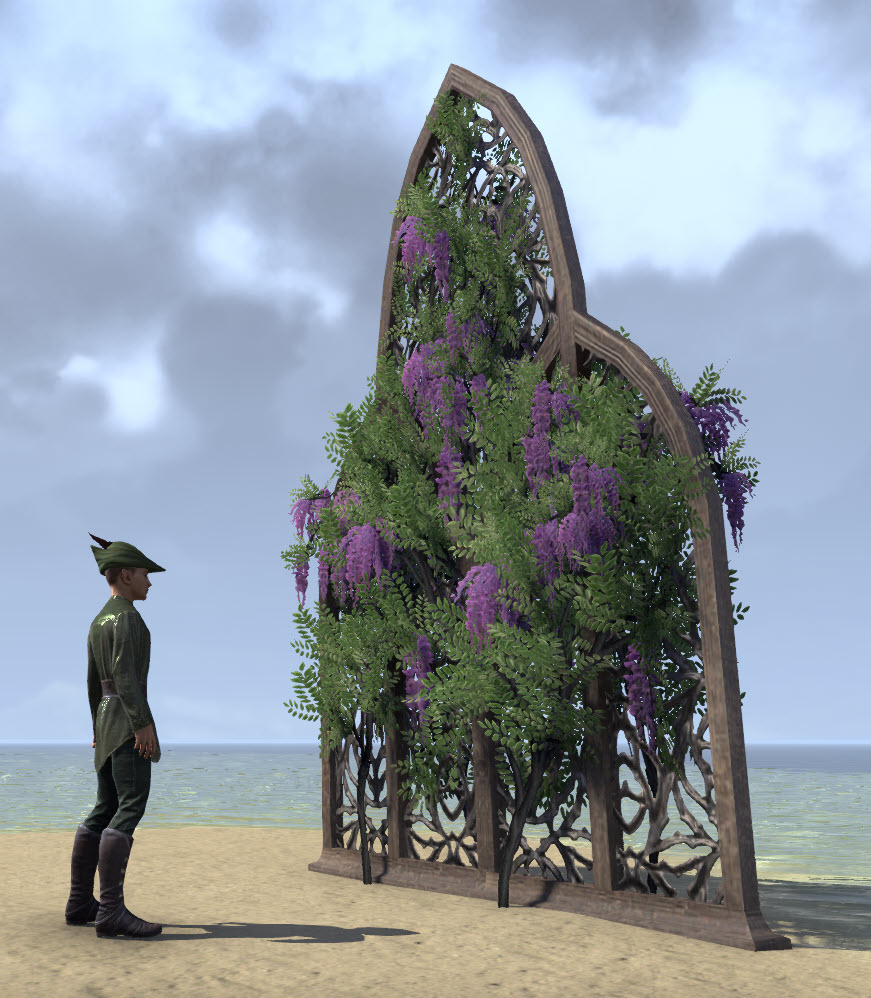 ESO Fashion | Alinor Trellis, Purple Wisteria (Elder Scrolls Online)