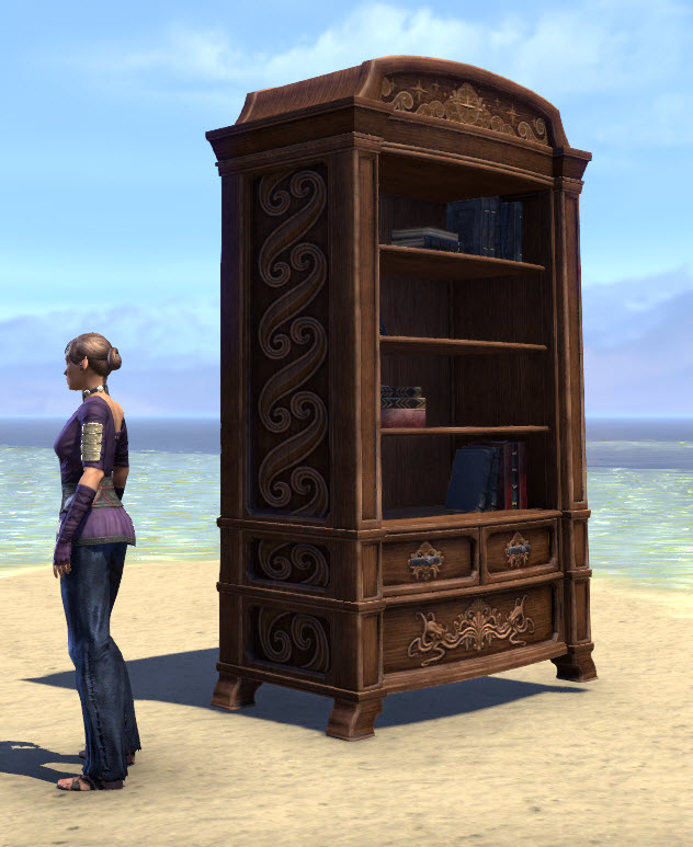 ESO Fashion | High Isle Bookcase, Carved Filled (Elder Scrolls Online)