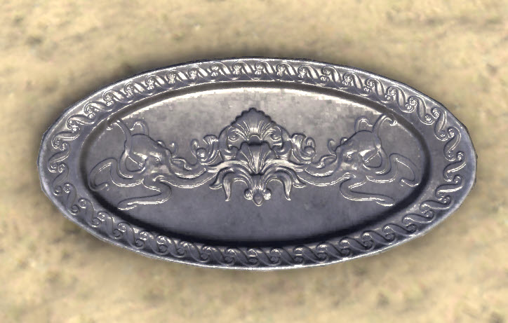 ESO Fashion | High Isle Serving Platter, Silver (Elder Scrolls Online)