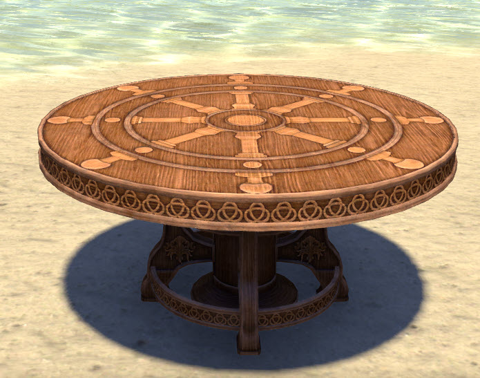 ESO Fashion | High Isle Tea Table, Round Wheel (Elder Scrolls Online)