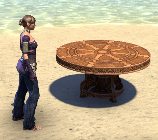 ESO Fashion | High Isle Tea Table, Round Wheel (Elder Scrolls Online)