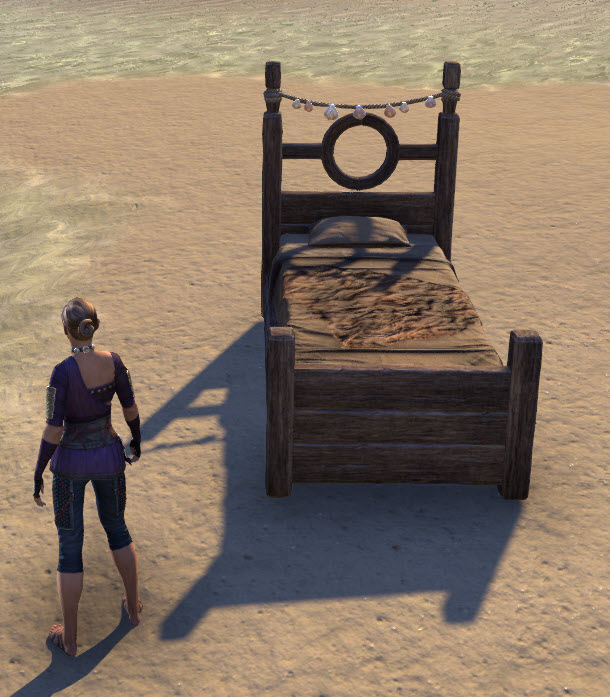 ESO Fashion | Druidic Bed, Wood Single (Elder Scrolls Online)